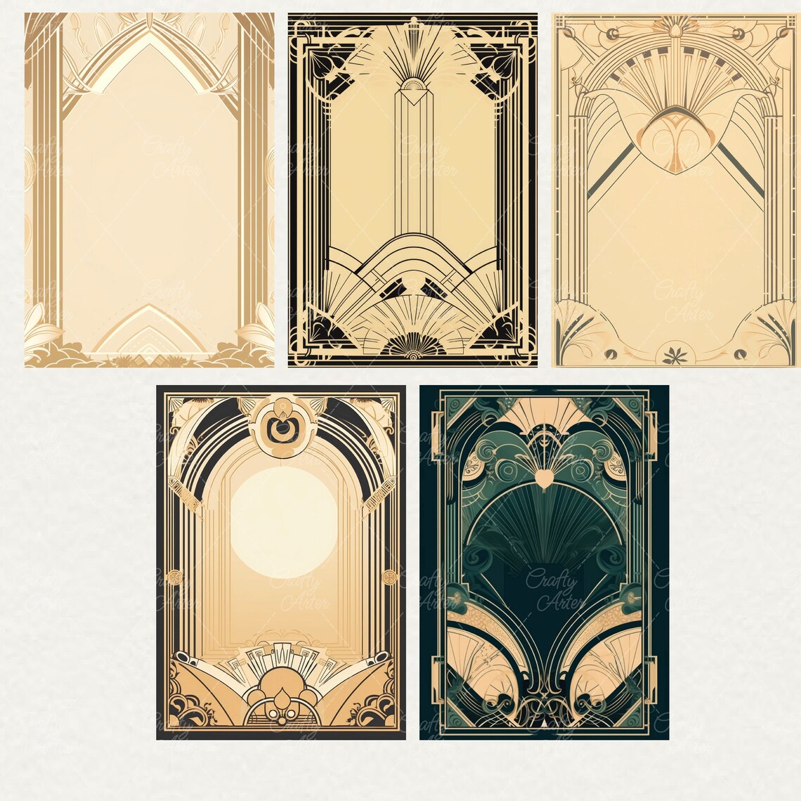 Art Deco Digital Paper: Vintage Scrapbook Ephemera (29 Printable Pages ...