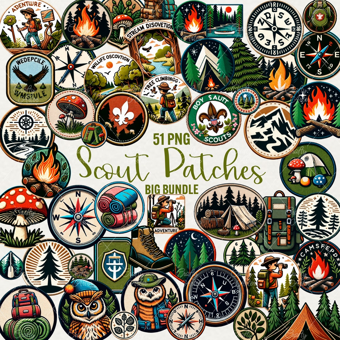 Scout Patches Clipart, 51 PNG Boy Scouts Badge, Camping, Summer Clipart ...