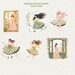 Spring Girls Watercolor Clipart, 39 PNG Cute Spring Girl, Cozy ...