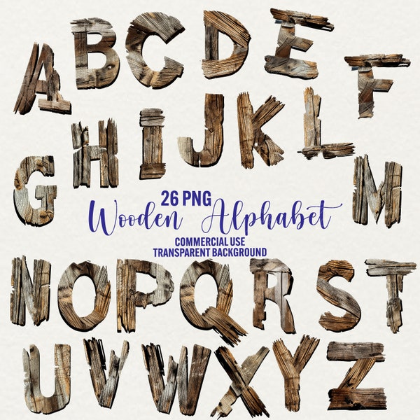 Wood Alphabet - Etsy