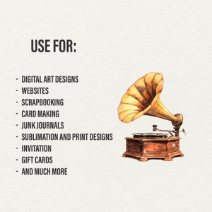 Old Things Clipart, 49 Png Vintage Objects, Watercolor Antique Objects ...