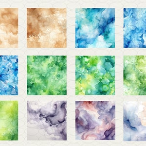 80 Watercolor Texture, Digital Papers, Watercolor Digital Paper Pack ...