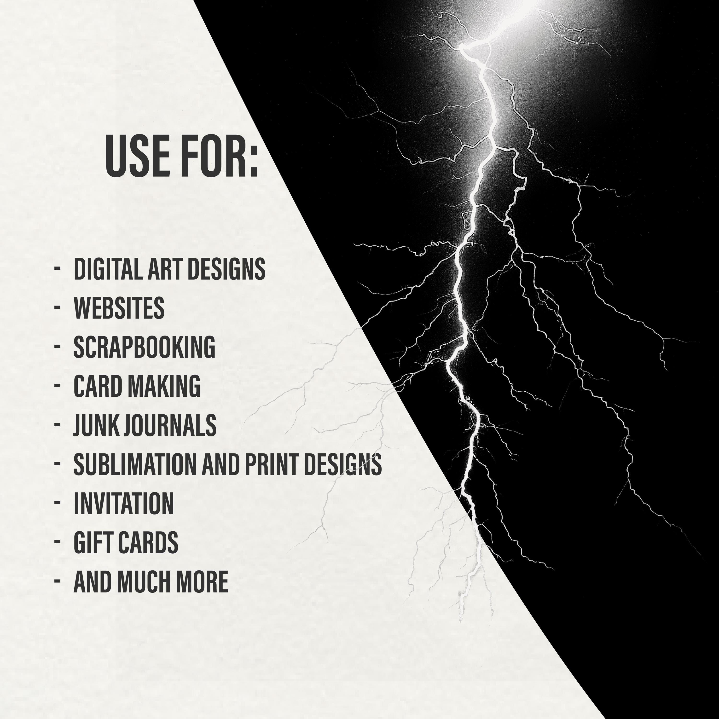 White Lightning Overlays: 28 PNG Photo Effects (commercial Use) - Etsy
