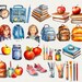 Watercolor School Clipart, Back to School Mega Bundle, School Clipart ...