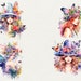 Watercolor Fairy Clipart 20 PNG Watercolor Fantasy Fairy - Etsy