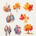 Watercolor Autumn Clipart: 42 PNG Fall Illustrations (commercial Use ...
