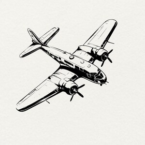 Airplane Clipart Bundle PNG SVG, Vintage & Modern Plane Illustration ...