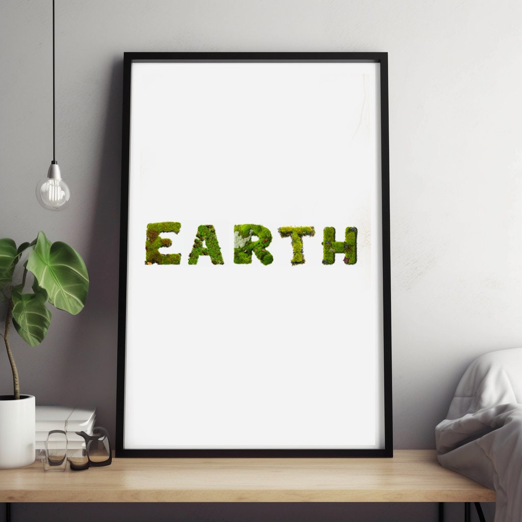 Moss Alphabet Latin Letters Made of Grassland. Clipart Png. - Etsy