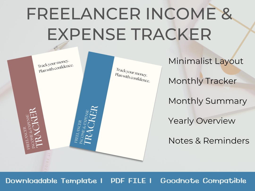 Freelancer Income & Expense Tracker • Monthly and Yearly Budget Planner ...