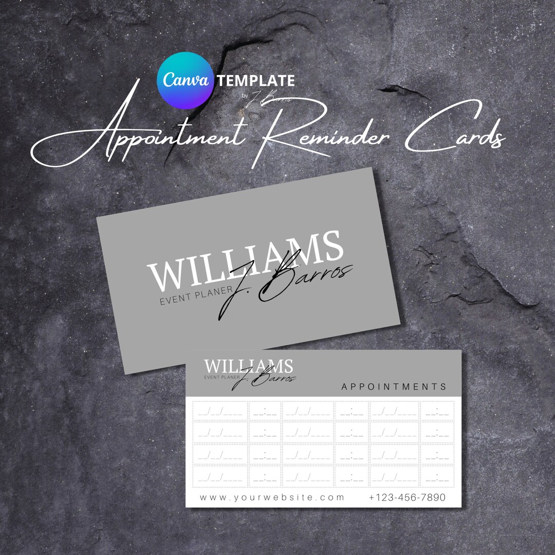Appointment Card Template, Digital Appointment Card Design, Modern ...