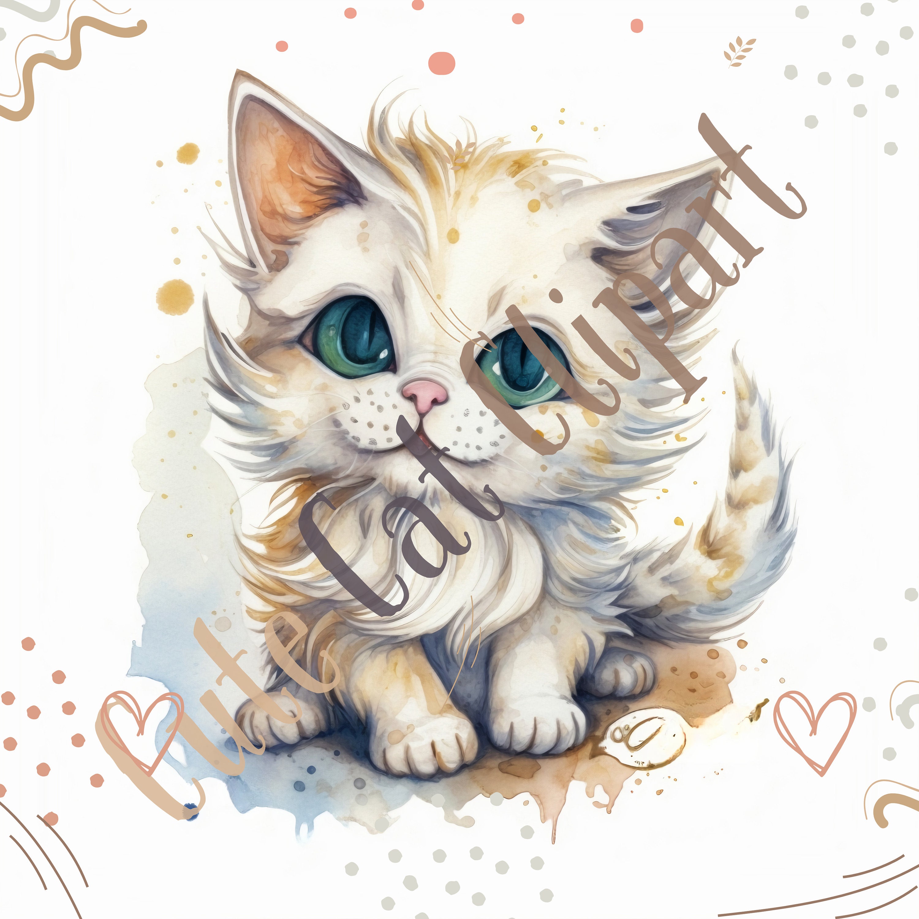 Cat Clip Art Sublimation Design DIY Printable Design Digital Cat ...