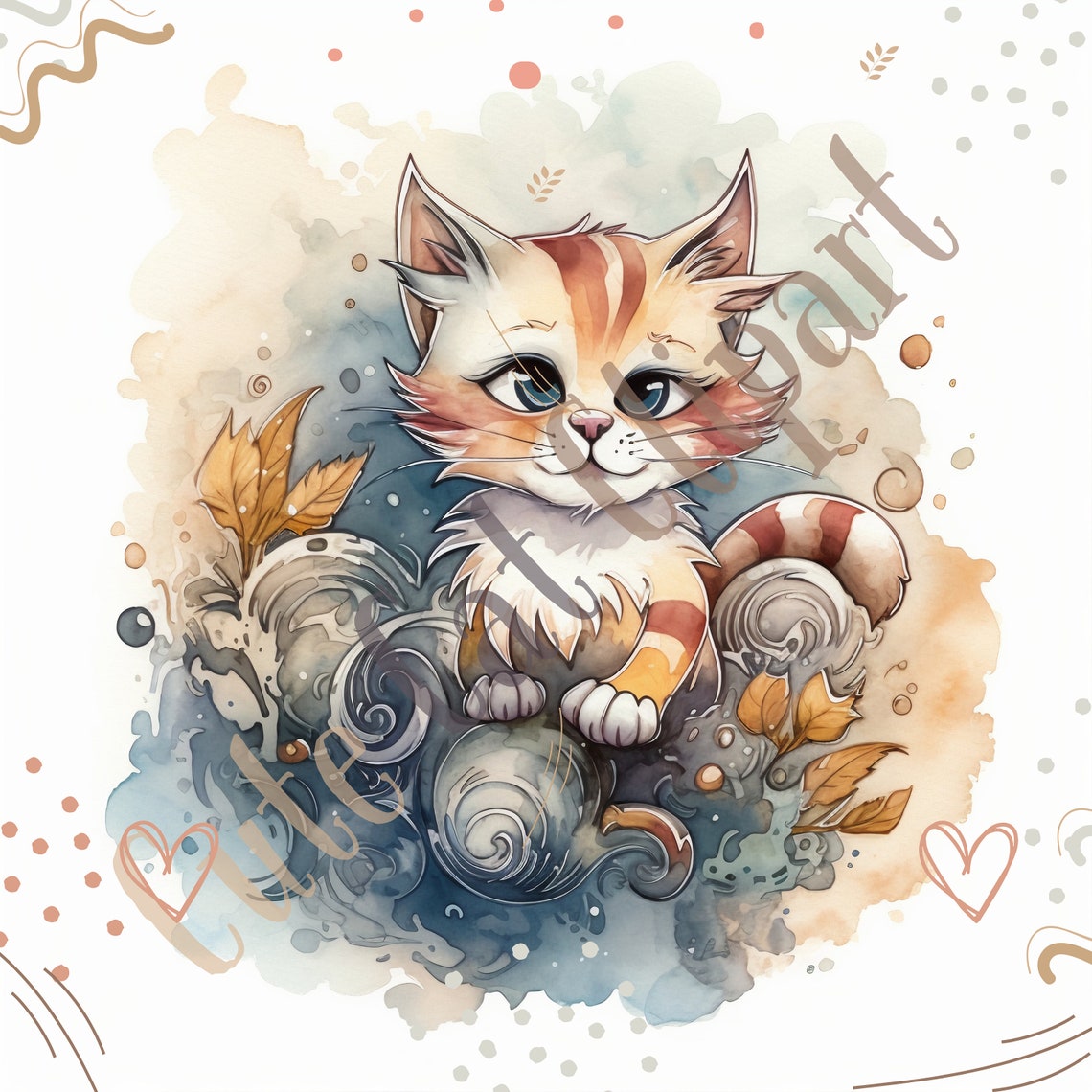 Cat Clip Art Sublimation Design DIY Printable Design Digital Cat ...