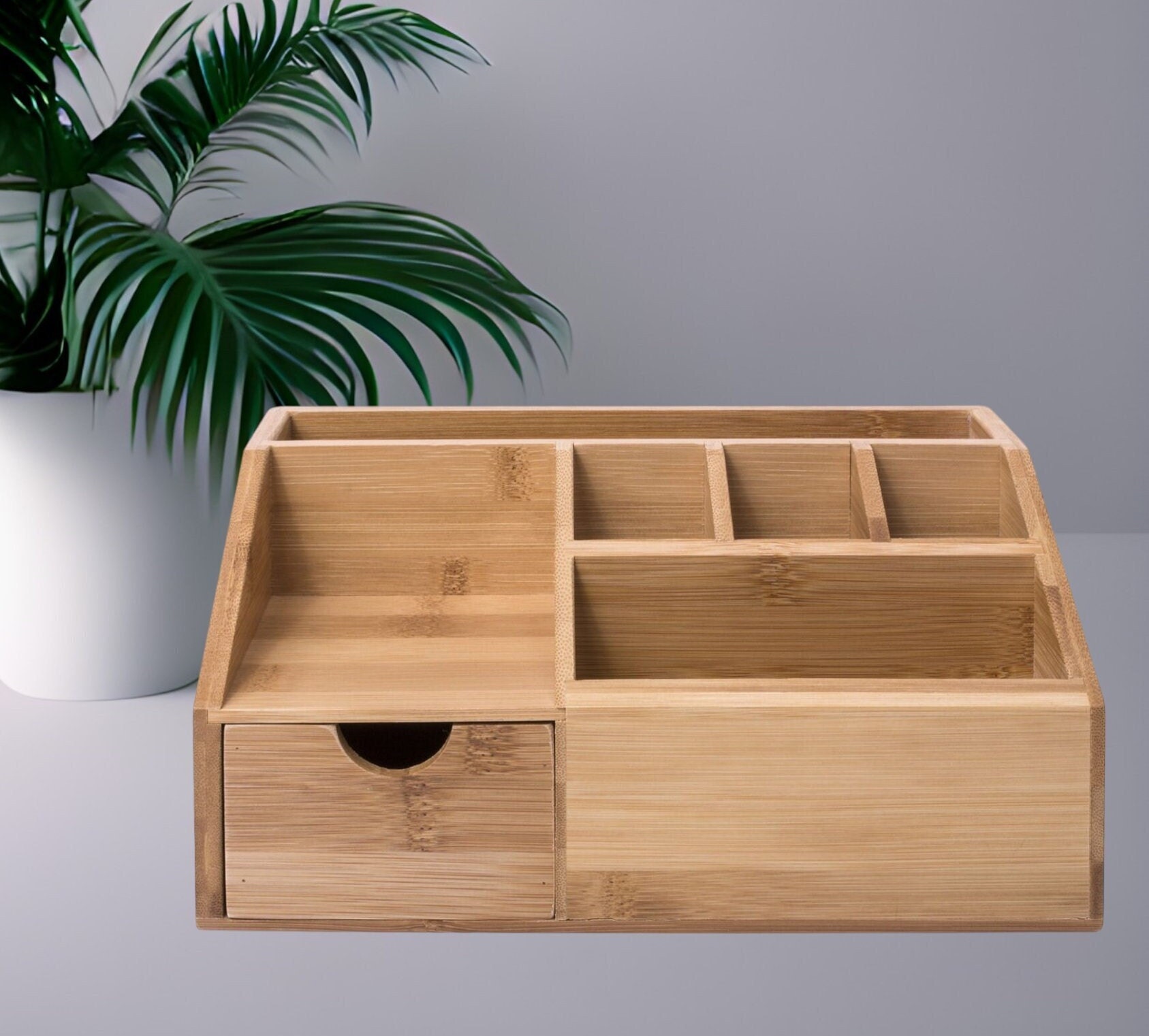 Rustic Desk Station Desk Organiser Wooden Desk Tidy Office - Etsy UK