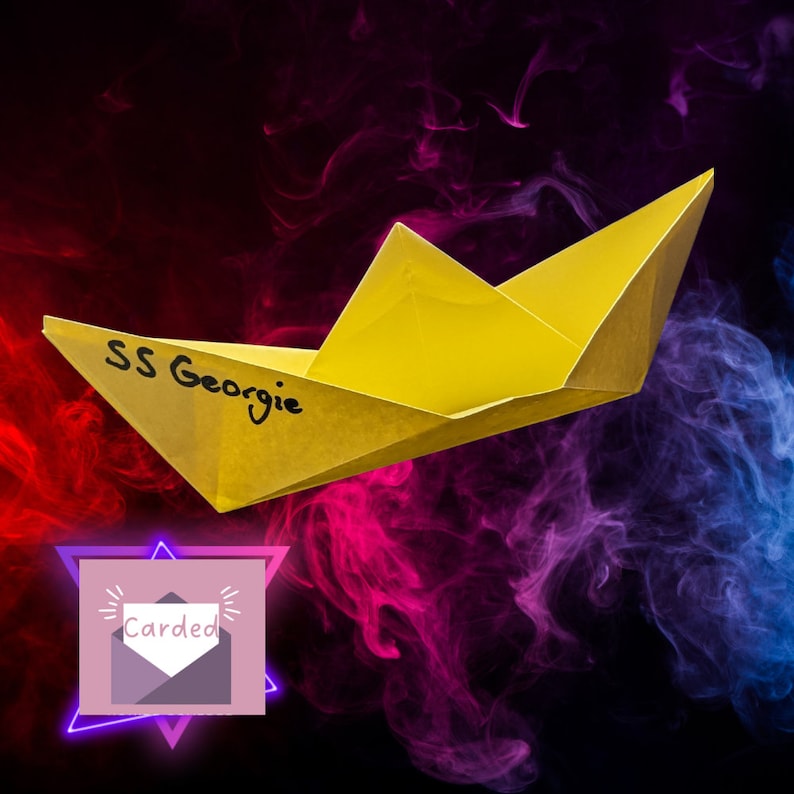 SS Georgie Paper Boat: Handmade IT Movie Prop Replica, Welcome to Derry ...