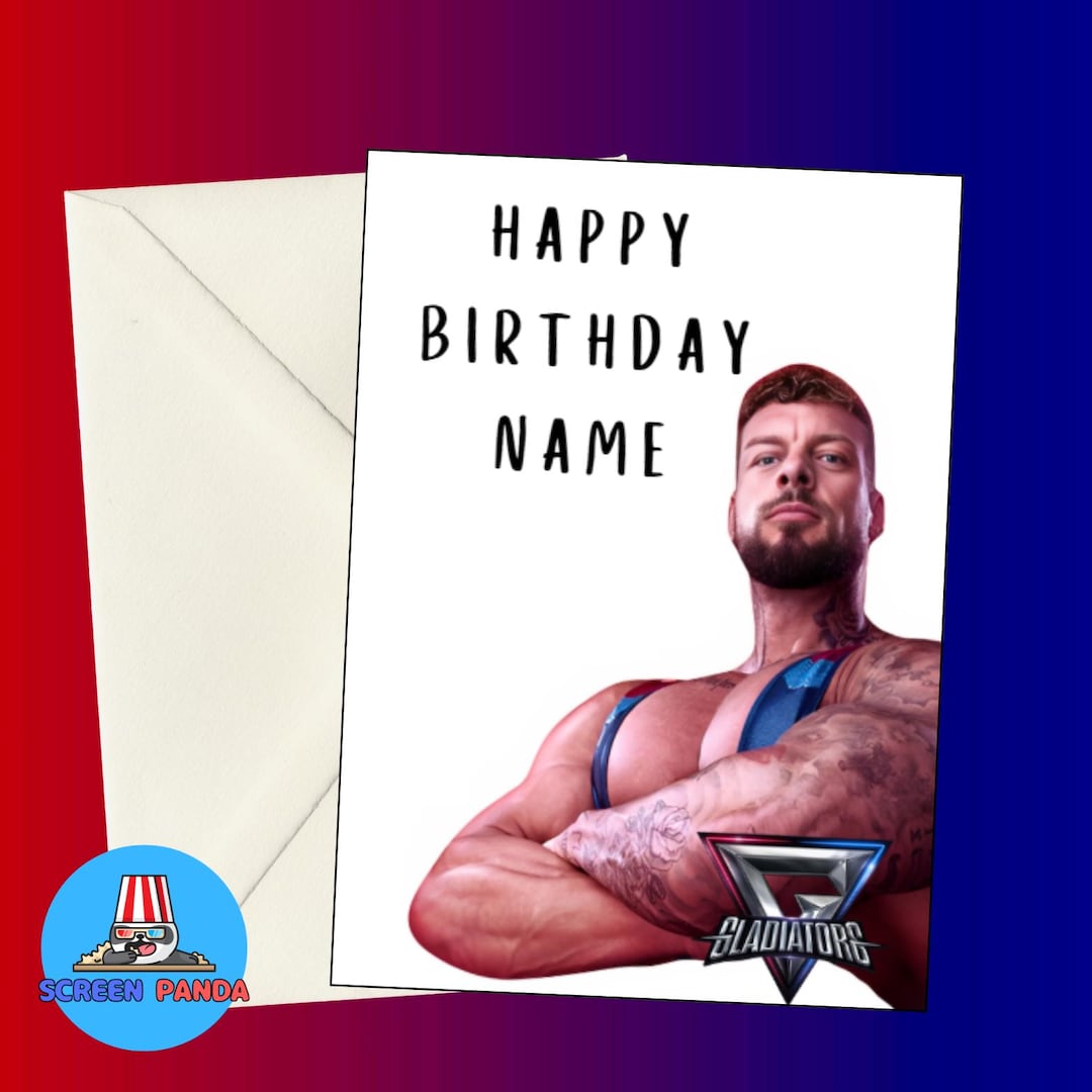 Personalised Gladiators Birthday Card: 2026 Cast, Handmade Gladiator ...