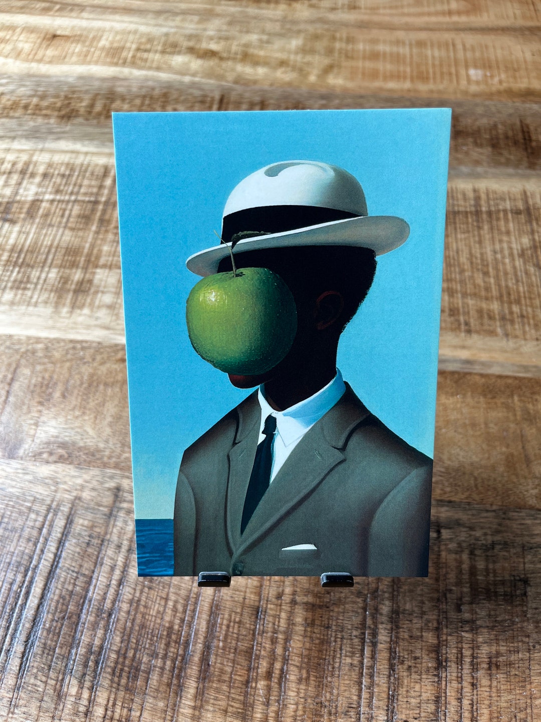 Magritte X Hopper Postcard Apple Birthday Card Art Postcard Poc Son of ...