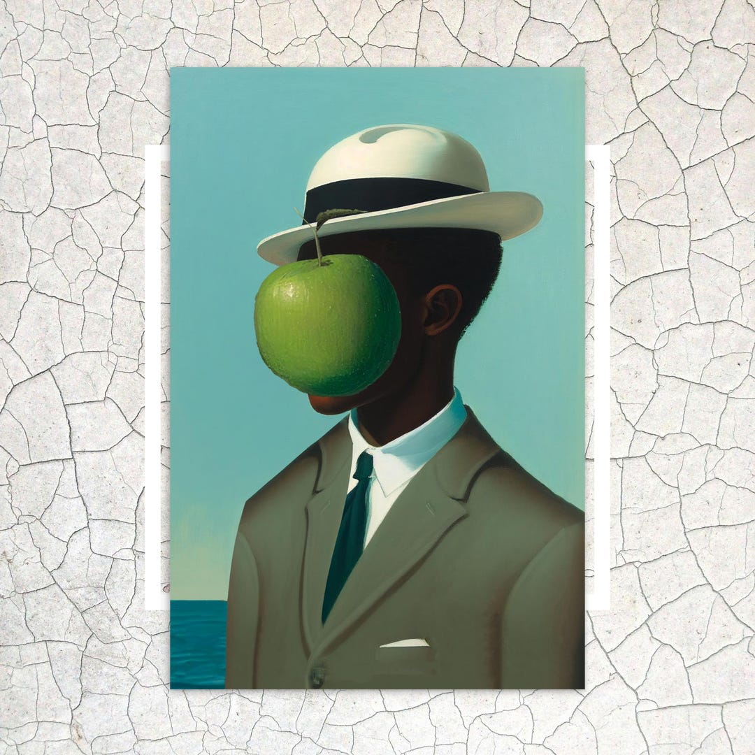 Magritte X Hopper Postcard | Apple | Birthday Card | Art Postkarte ...