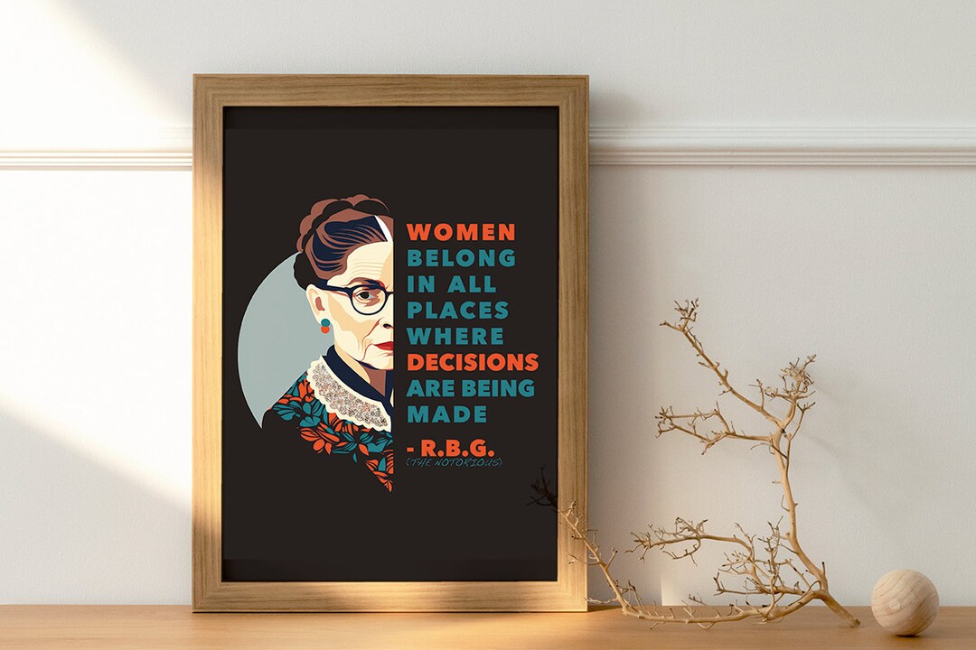 The Notorious Ruth Bader Ginsburg Poster | Feminism | Premium Paper ...