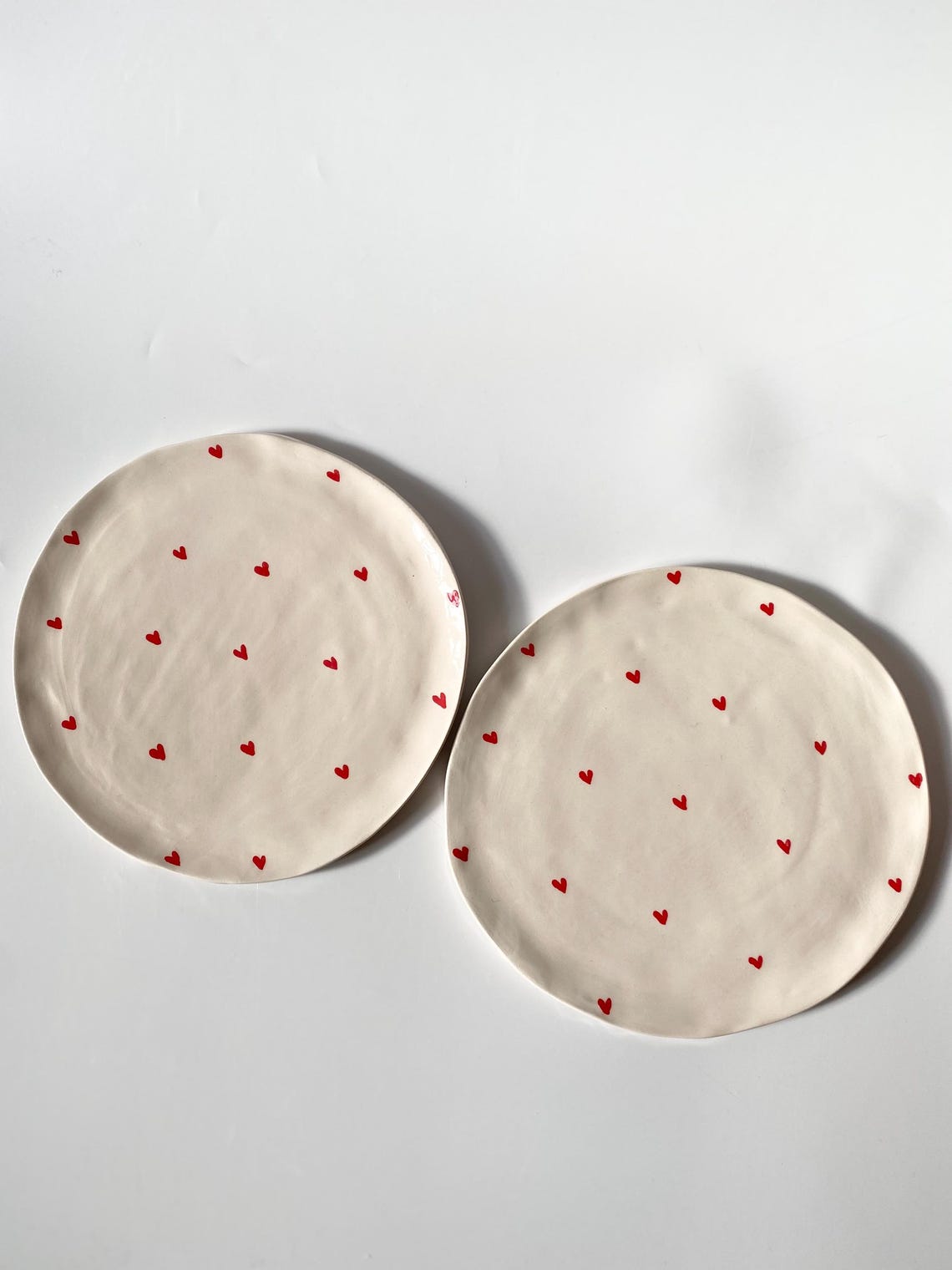 Pure Hearts Handmade Ceramic Love Pottery Plate 17 Cm 1 Pieces - Etsy