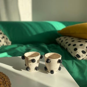 Dot Dot Double Espresso Coffee Cup 2 Pieces, Handmade Ceramics, Best to ...