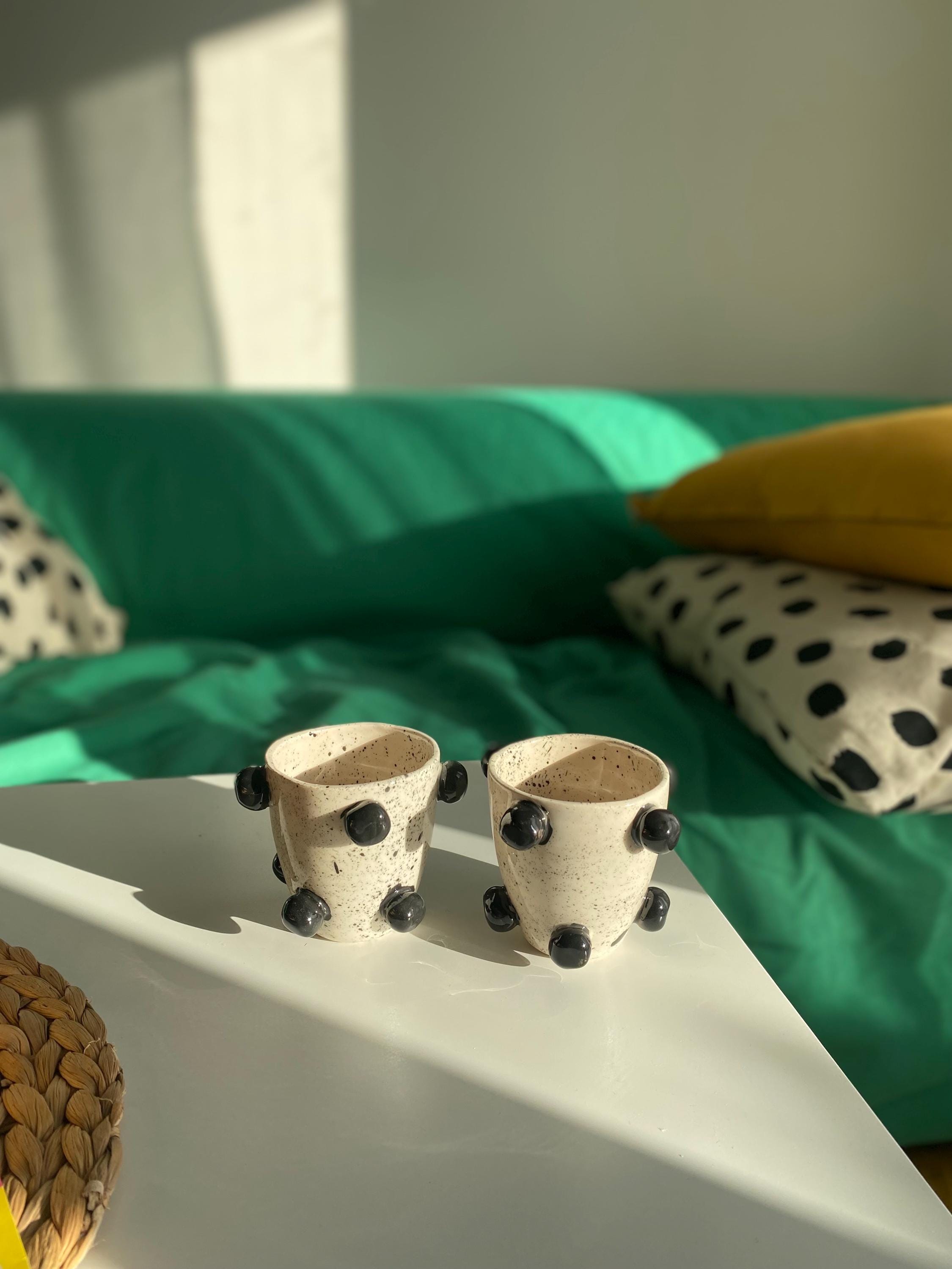 Dot Dot Double Espresso Coffee Cup 2 Pieces, Handmade Ceramics, Best to ...
