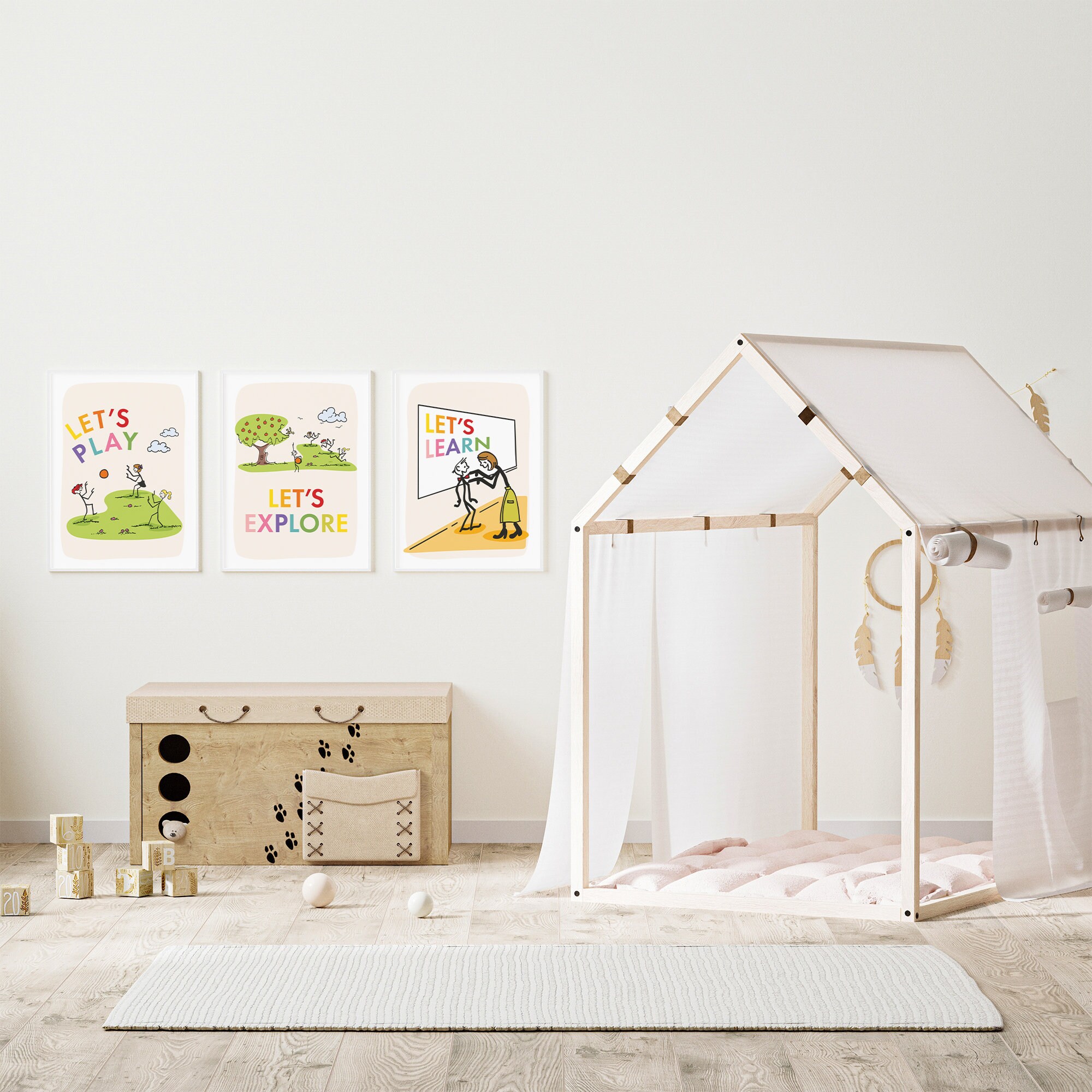 Learning Digital Poster Set 18, Rainbow Teacher Classroom Decor ...