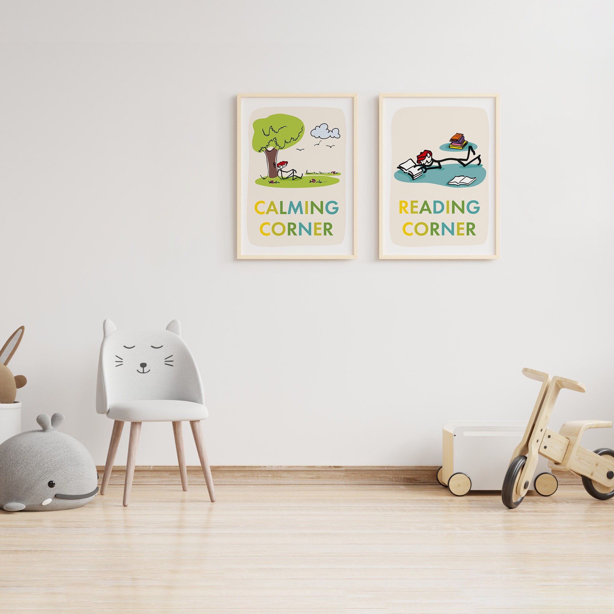 Learning Digital Poster Set 18, Rainbow Teacher Classroom Decor ...