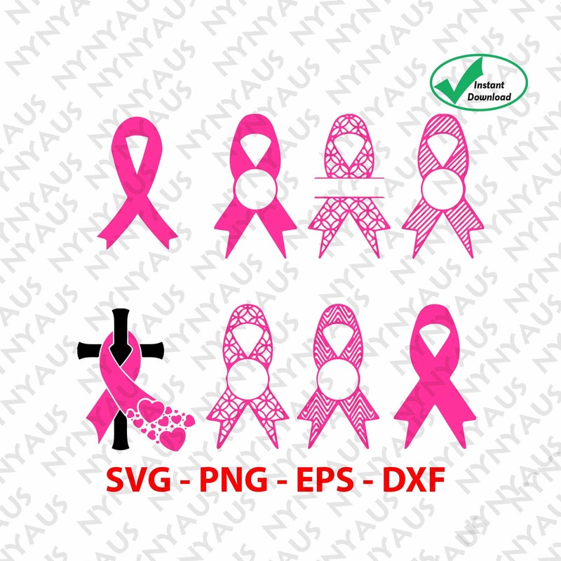 Cancer Ribbon Svg - Etsy