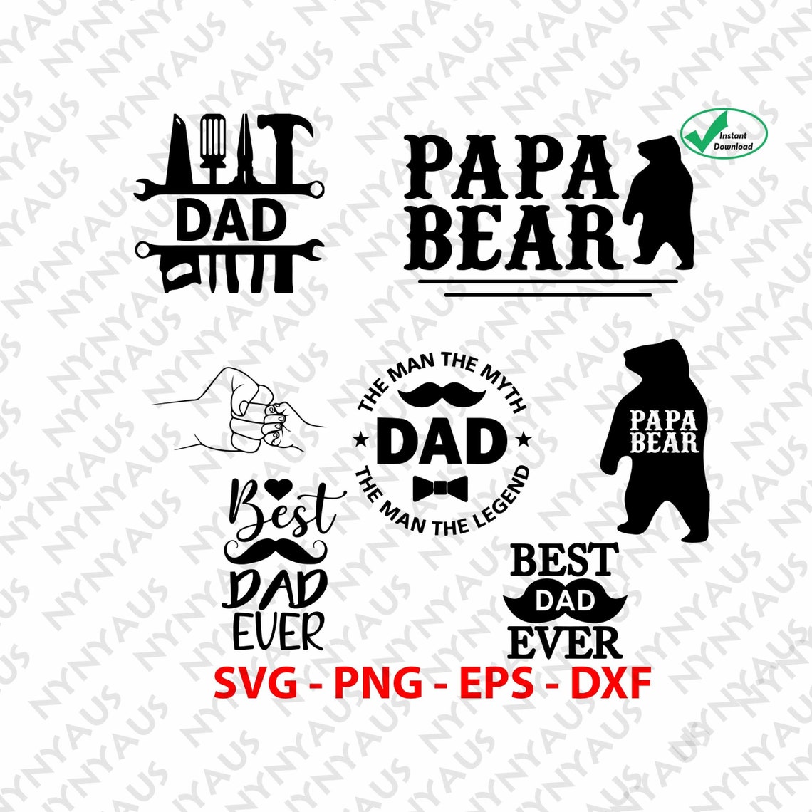 Father's Day SVG Bundle Dad SVG Daddy Best Dad Dad - Etsy