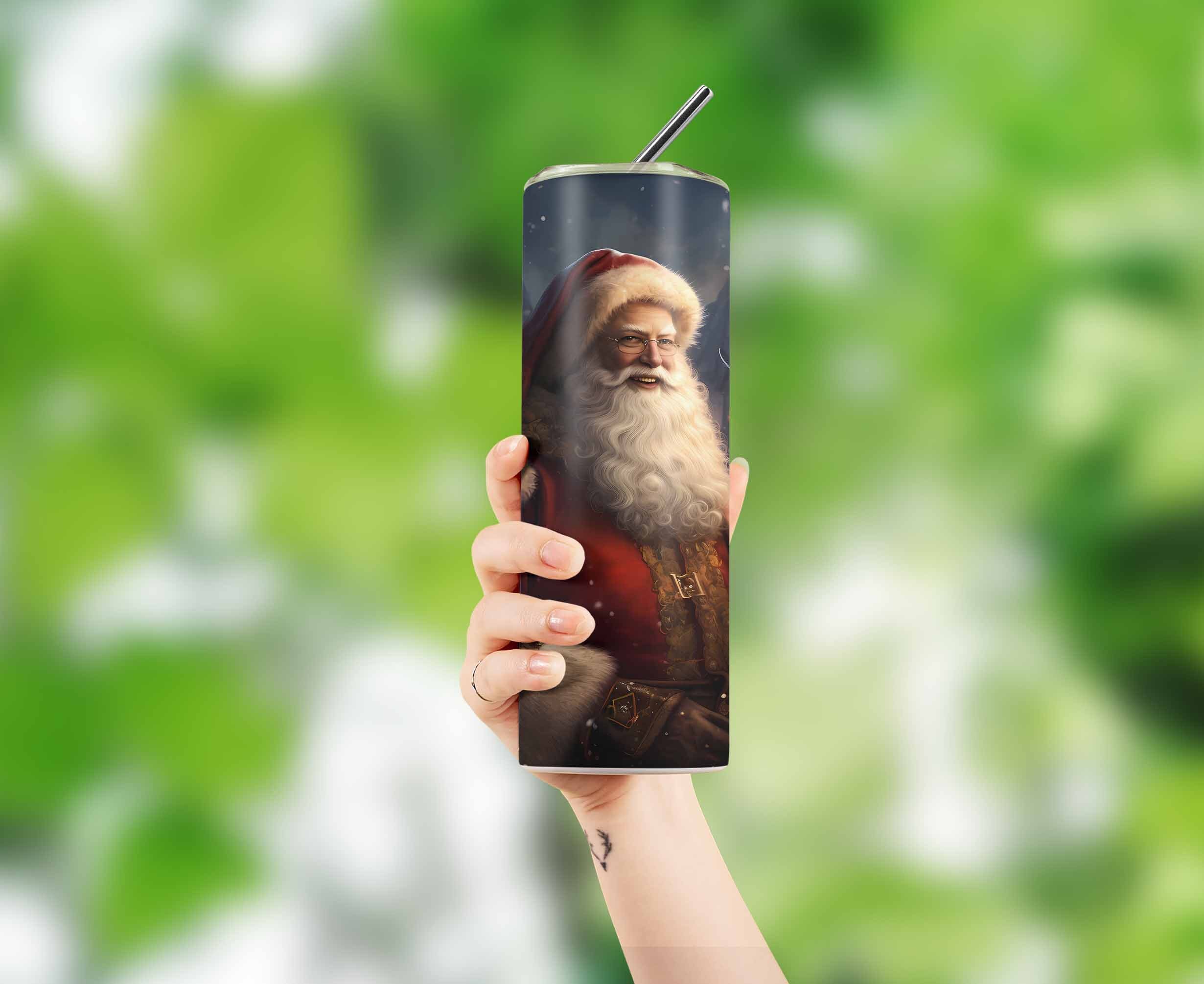3D Santa Claus 20 Oz 30oz Skinny Tumbler Sublimation Design - Etsy