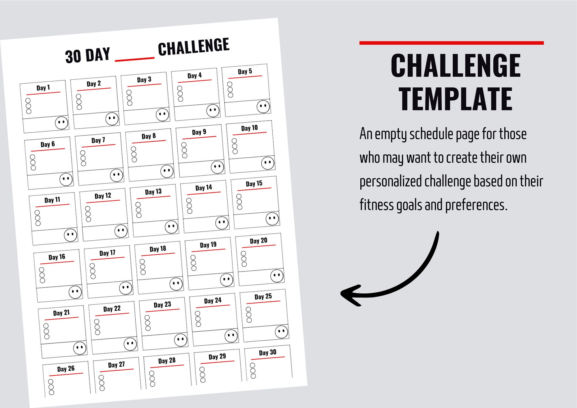 Printable 30 Day Summer Body Challenge Get in Shape at Home With Our ...