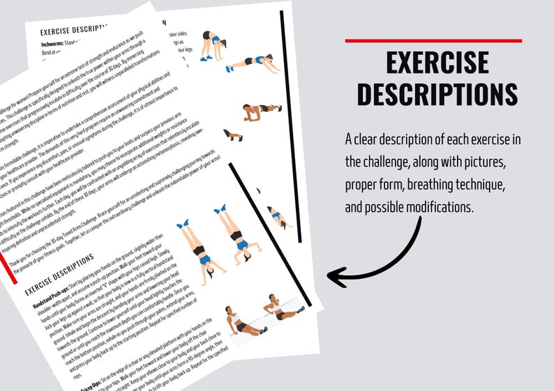 30 Day Toned Arms Challenge for Women - Advanced Printable Workout Plan - Daily Fitness Exercise ...