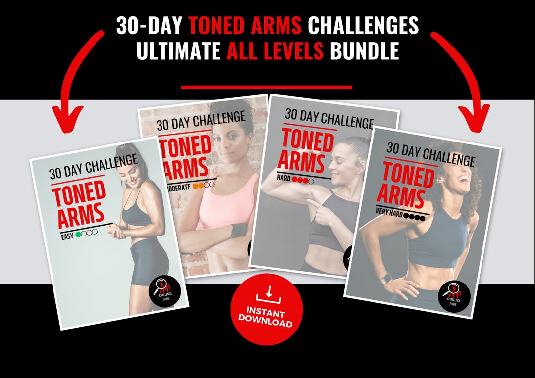 30 Day Toned Arms Challenge Bundle for Women - Instant Download ...
