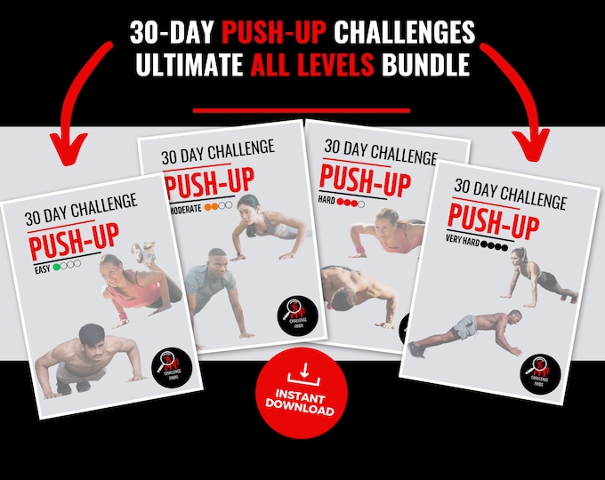 30 Day Push up Challenge | Push up Workout Digital | Workout Challenge ...