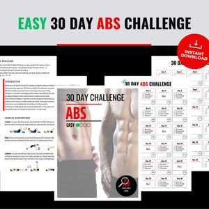30 Day ABS Challenge for Men and Women - Sculpt Your Core With Printable Workout Plan ...