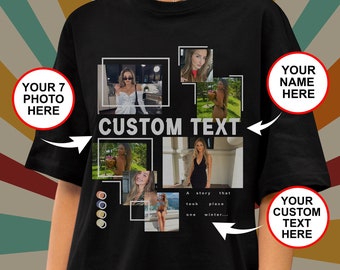 CUSTOM Rap Tee Bootleg Boyfriend Shirt, Personalized Insert Your Photo ...