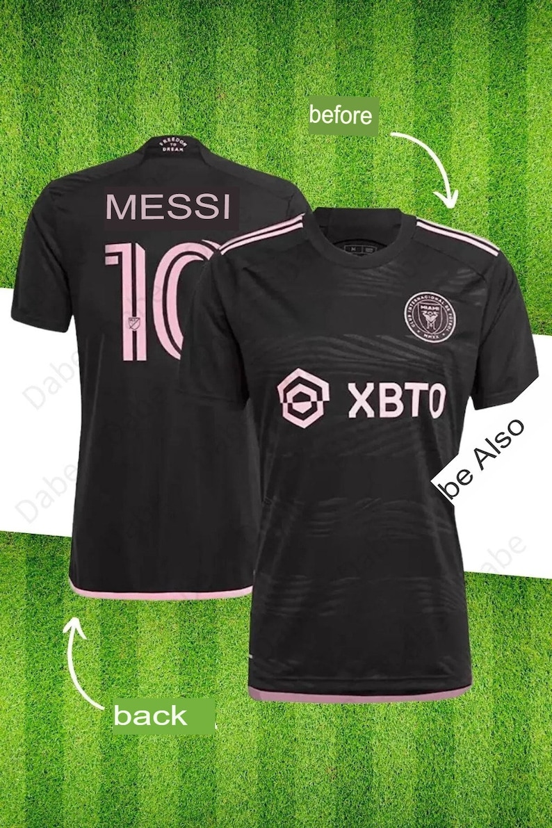 Leo Messi Inter Miami Customized Football personalized Soccer Jersey ...