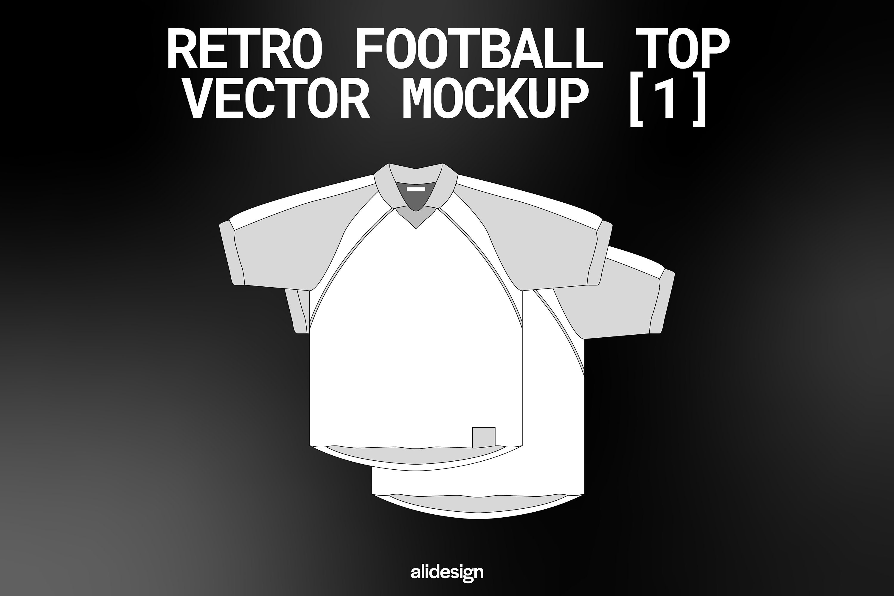 Retro Football Soccer Jersey Vector Mockup Streetwear and Fashion Tech ...