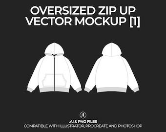 Streetwear Zip up Hoodie Vector Mockup Streetwear Hoodie Mockup Hoodie ...