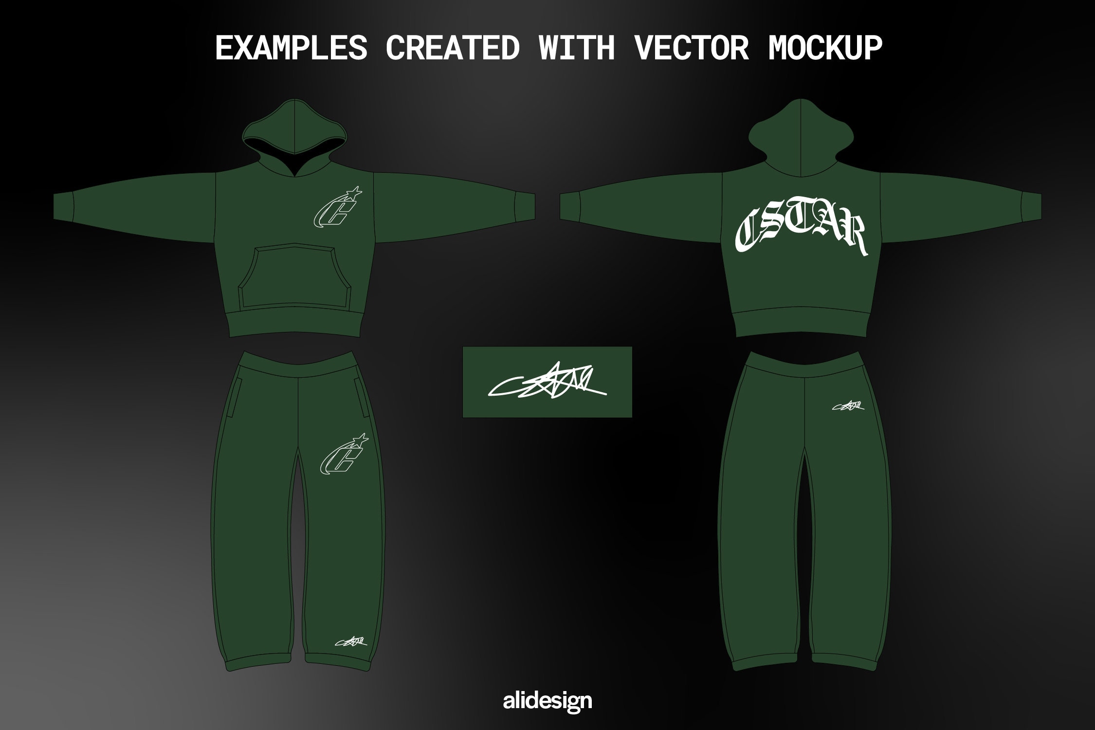 Streetwear Oversized Tracksuit Vector Mockup Streetwear and Fashion ...