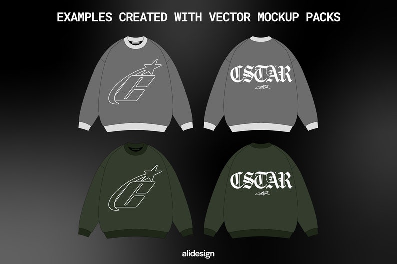 Streetwear Basics Vector Mockup Pack Template for Clothing Designers ... Streetwear Basics Vector Mockup Pack Template for Clothing Designers ...
