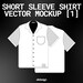 Short-sleeved Button Shirt Vector Mockup Streetwear and Fashion Tech ...