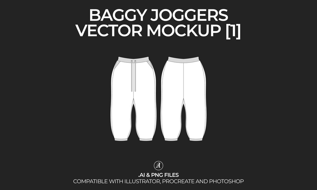 Baggy Joggers Vector Mockup: Streetwear Tech Pack (digital File) - Etsy UK