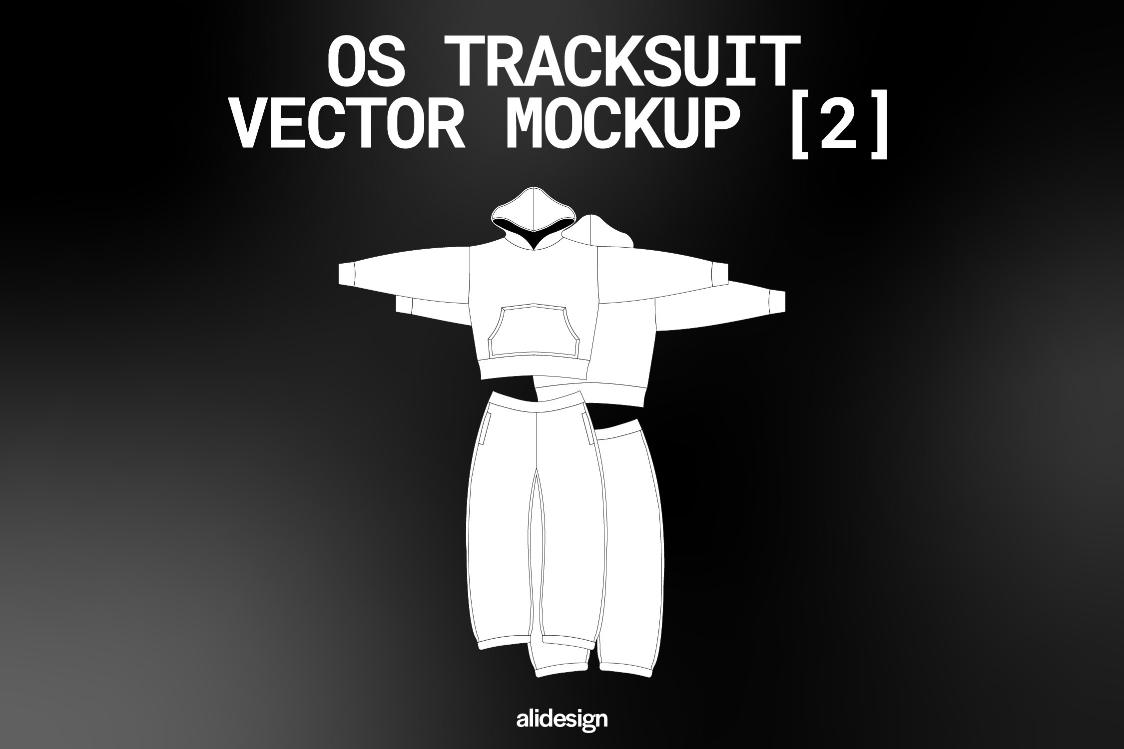 Streetwear Oversized Tracksuit Vector Mockup Streetwear and Fashion ...