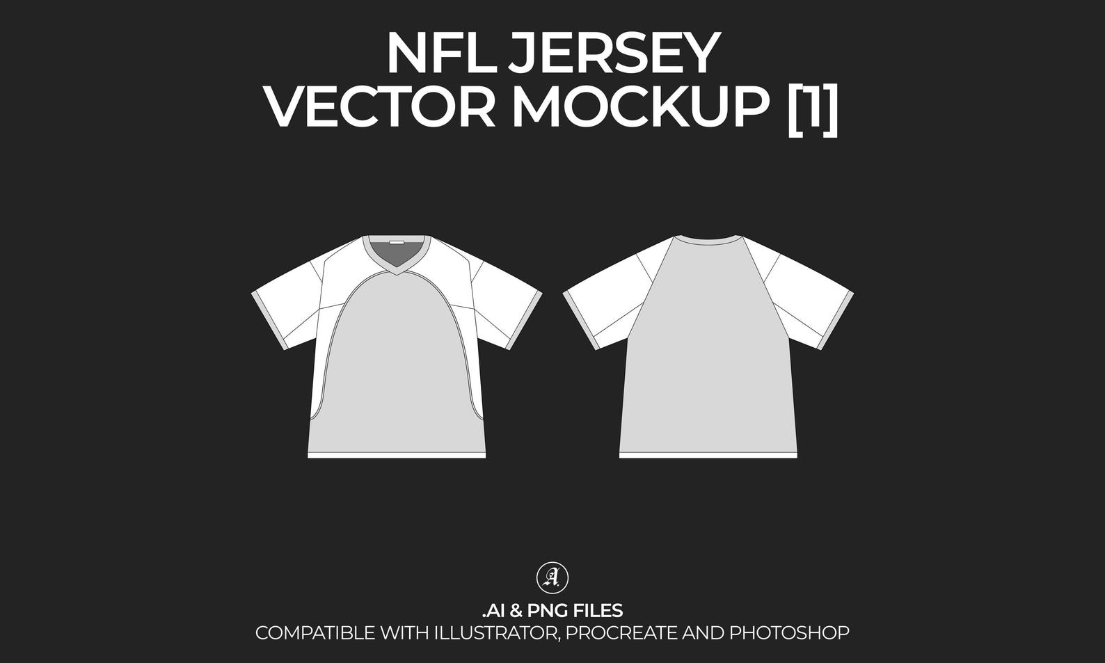 NFL Jersey Vector Mockup: Streetwear Fashion Tech Pack (digital File ...