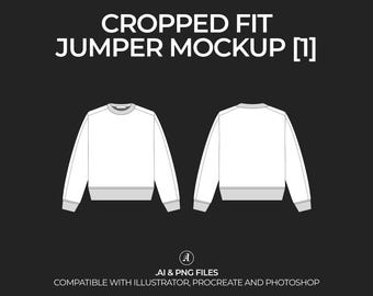 Streetwear Oversized Crewneck Sweatshirt Jumper Vector Mockup and ...