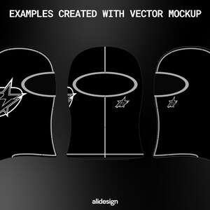 Streetwear Balaclava Vector Mockup Streetwear and Fashion Tech Pack ...