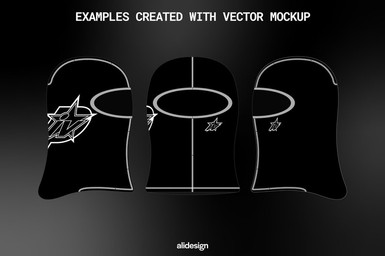 Streetwear Balaclava Vector Mockup Streetwear and Fashion Tech Pack ...