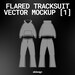 Streetwear Flared Tracksuit Vector Mockup Streetwear and Fashion Tech ...