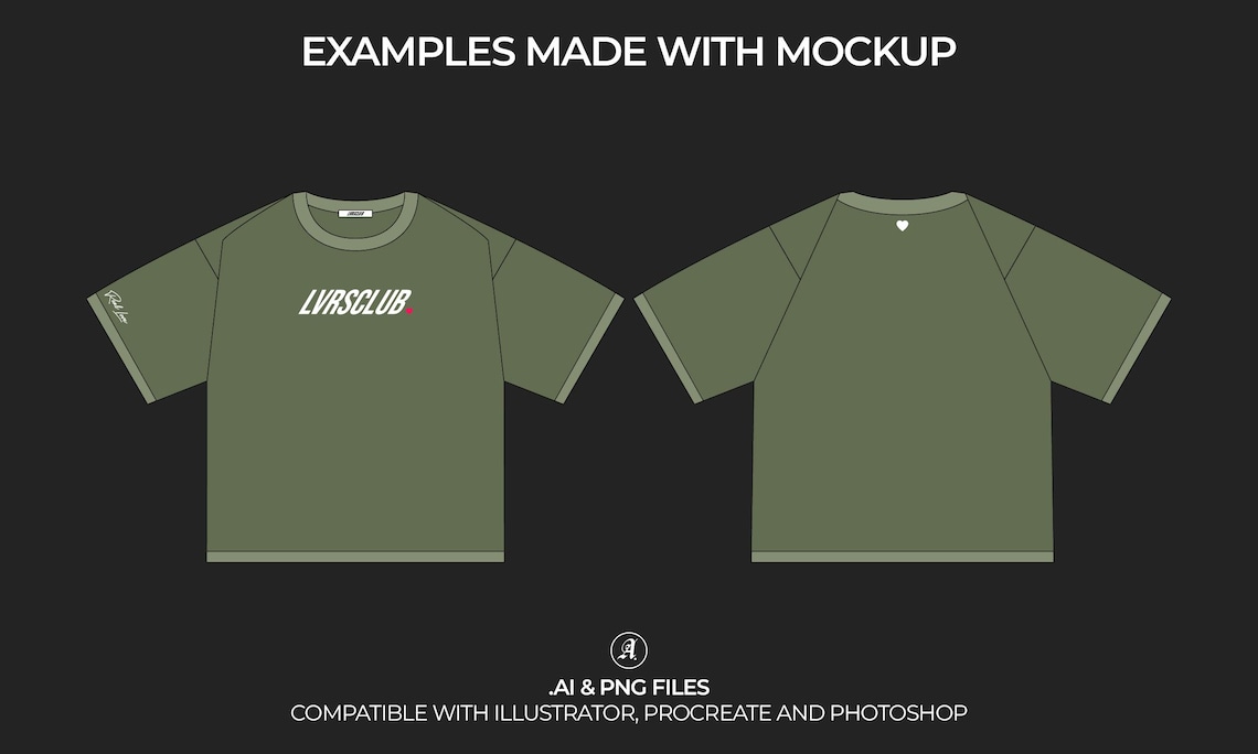 Cropped Boxy T-shirt Vector Mockup: Fashion Tech Pack (digital File) - Etsy